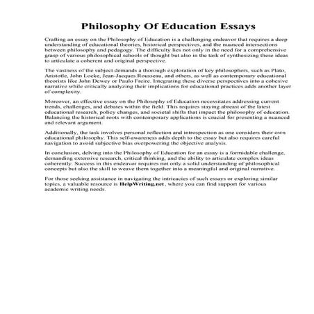 Philosophy Of Education Essays.pdf