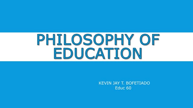 Perennialism Philosophies of education | PPTX