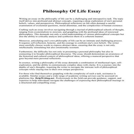 Philosophy Of Life Essay.pdf