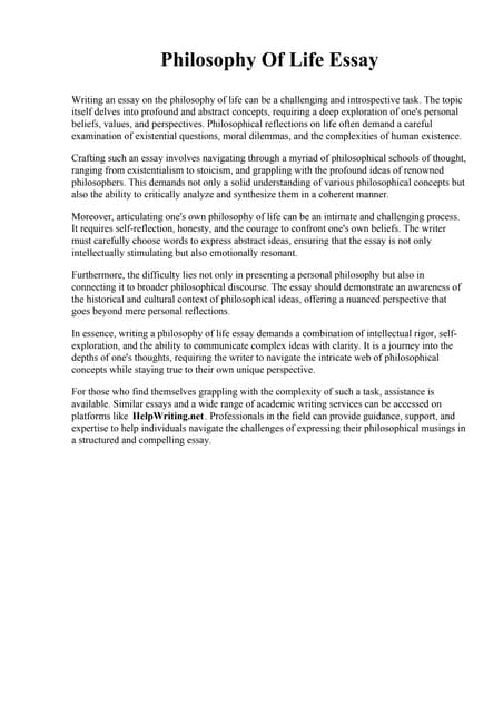 Philosophy In Life Essay.pdf