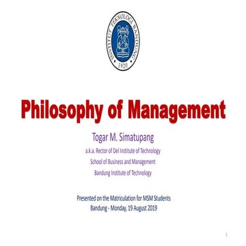 Philosophy of Management | PDF | Business | Business and Finance