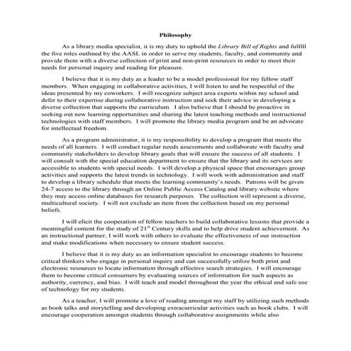 Philosophy Statement | DOCX