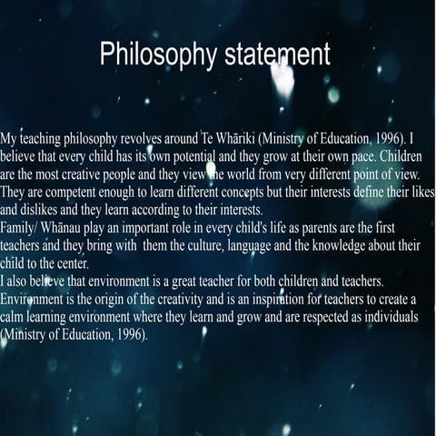 Philosophy statement | PPT