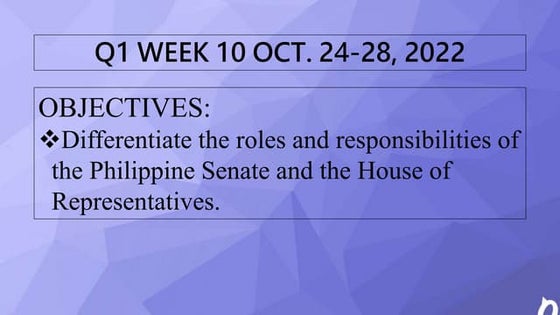 Lesson 7 - LEGISLATIVE DEPARTMENT | PPTX | Civic affairs | Politics