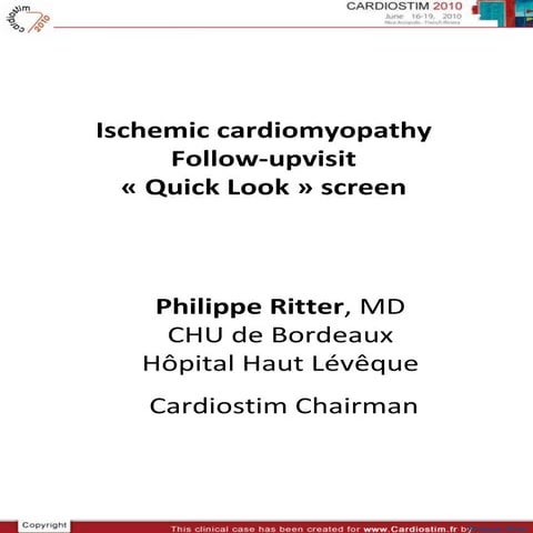 clinical case Ischemic cardiomyopathy | PPT