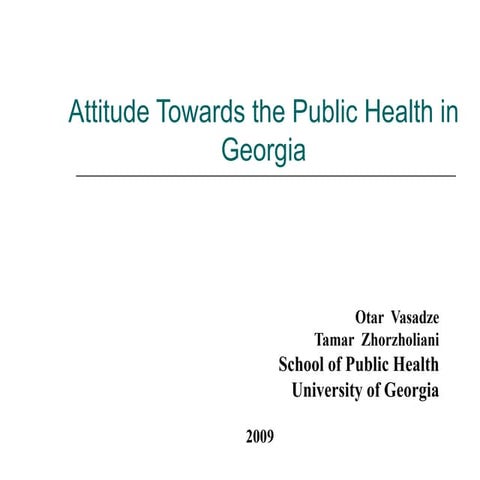 Public Health in Georgia | PPT