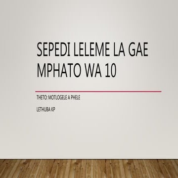BIG SECRET OF SEPEDI - Sepedi Handbook and Study Guide | PDF