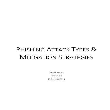 Phishing attack types and mitigation strategies | PDF