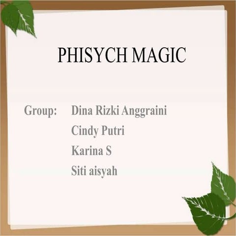 Phisych magic | PPTX