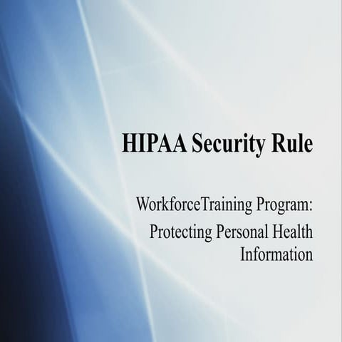 HIPAA Training | PPTX