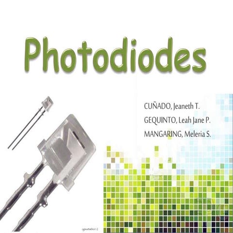 Photodiode working principle characteristics and applications