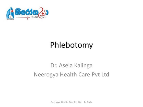 Introduction to Phlebotomy | PPT