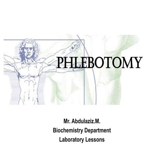 Phlebotomy intravenous injection technique | PPT