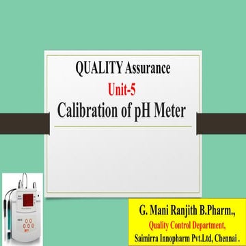 Calibration of ph meter QA pH meter.pptx