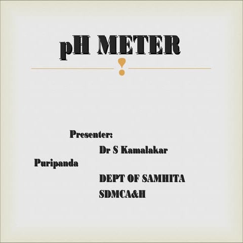 Comprehensive Guide on pH Meter – Principle, Types, Diagram & Uses | PDF