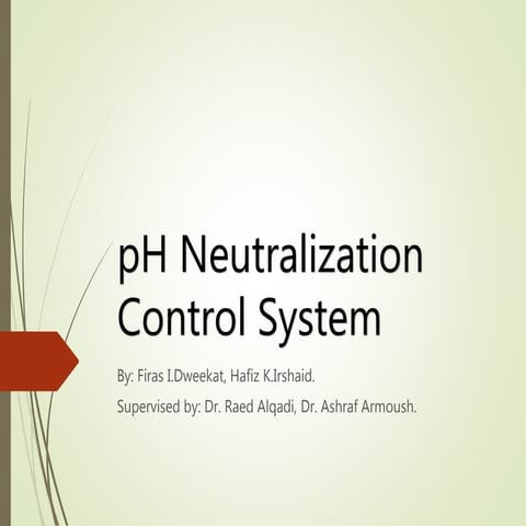 Ph neutralization control_system_pr | PPTX | Computer Networking | Computing