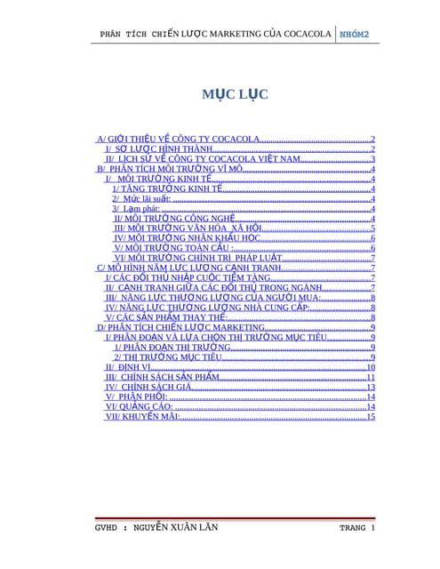 Quản trị cung ứng công ty Coca-Cola Việt Nam | PPTX