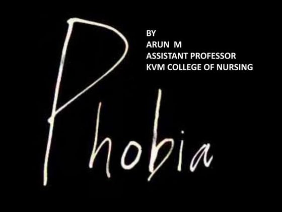 PHOBIC ANXIETY DISORDER | PPT