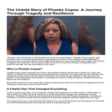 The Untold Story of Phoebe Copas: A Journey Through Tragedy and ...
