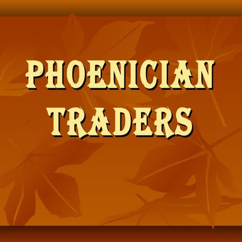 Phoenician Traders | PPT