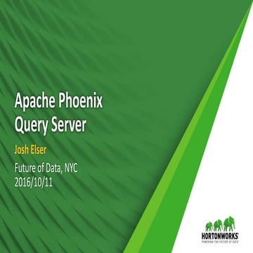 Apache Phoenix: Use Cases and New Features