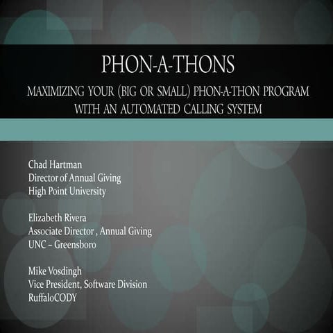 CASE III/IV Phonathon Presentation | PPTX
