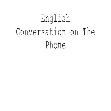 English common phone conversation and issues.pptx