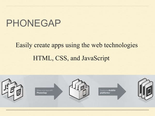 Easily Create Apps Using Phonegap Ppt