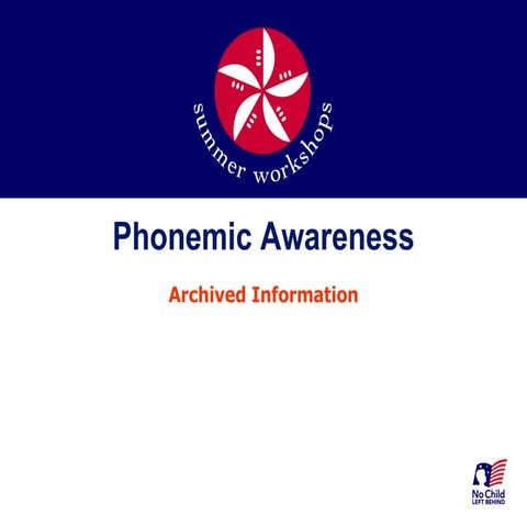 Phonemic Awareness | PPT