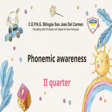 PHONEMIC AWARENESS FOR TEACHING THE LETTERS | PPT
