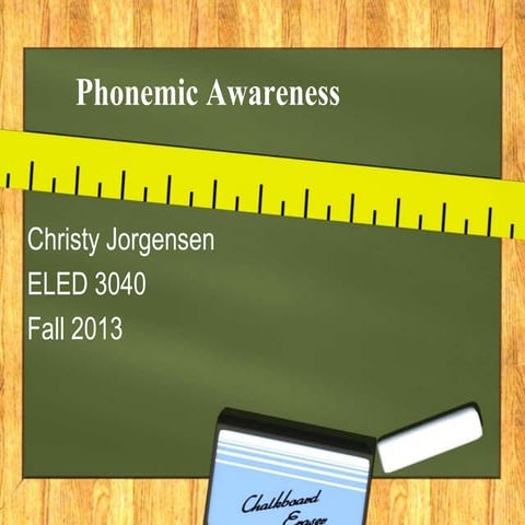 Phonemic Awareness Lesson Plan - Beginning Sounds | PPTX