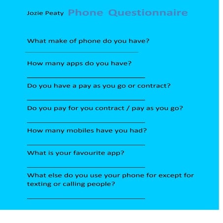 Phone questionnaire | DOCX