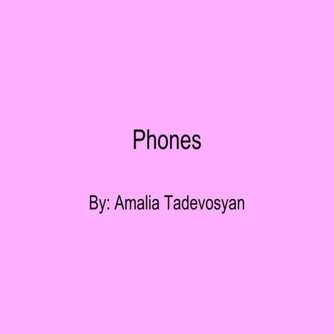 Phones | PPT | Books and Literature