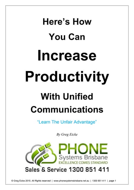 5 reasons why every business owner must understand unified communications | PDF