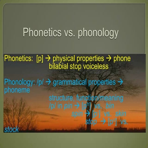 Phonetics (phonology) | PPT