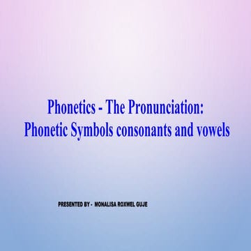 Phonetics | PPTX