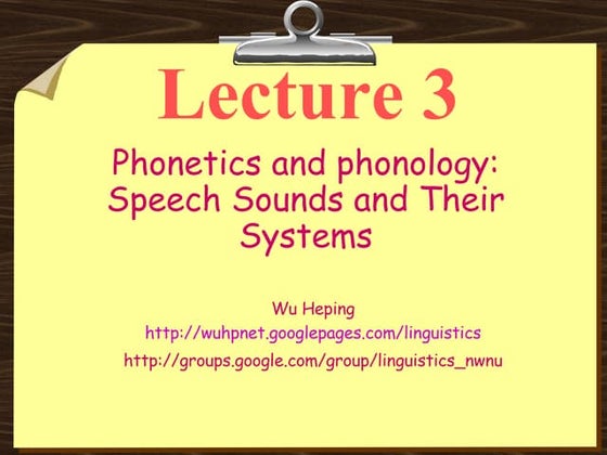 Phonology Vs Phonetics Pptx