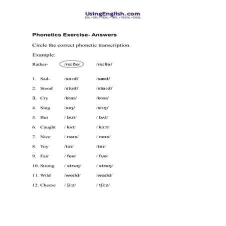 Phonetics exercise-2 | PDF