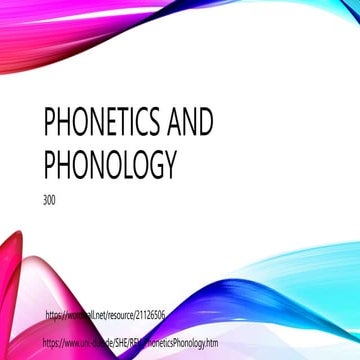 PHONETICS AND PHONOLOGY COBAEM COURSE pptx | PPTX