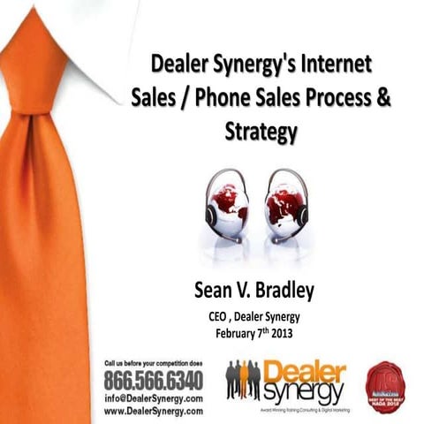Automotive Internet Sales / Phone Sales Process & Strategy | PPTX