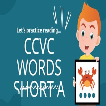 Phonics Blending Sounds CCVC Words Short a Presentation in Colorful ...