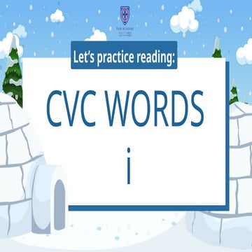 Practice Blending CVC Words for Early Reading Skills Development | PPTX