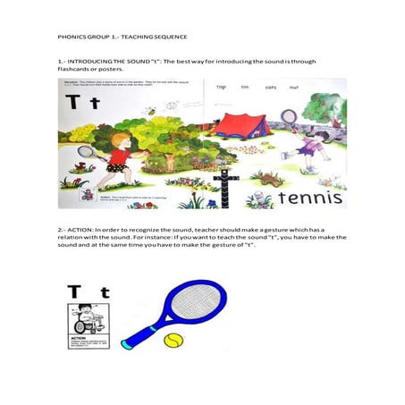 Phonics group 1. sound t | PDF