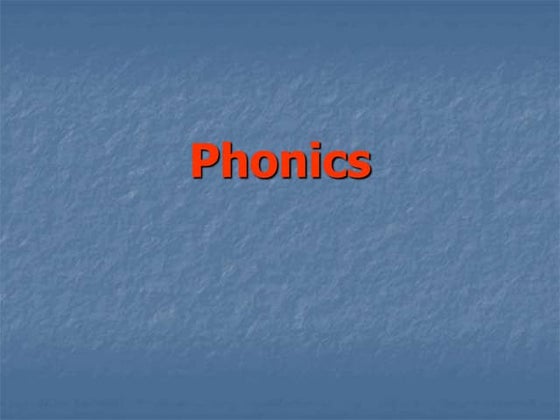 Introduction to phonics lesson 1 | PPT