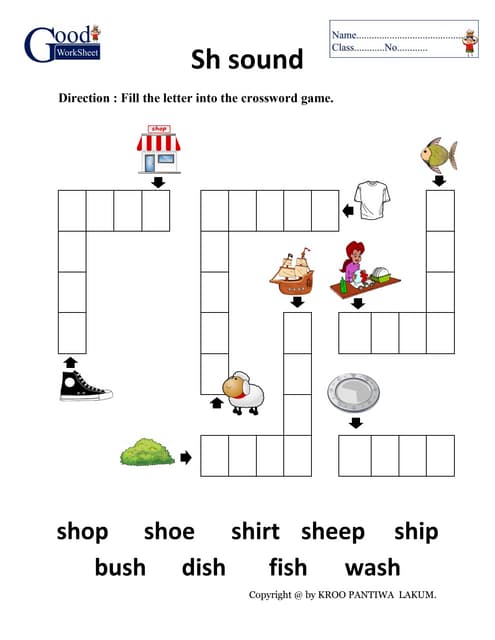 Phonics sh sound6 | PDF