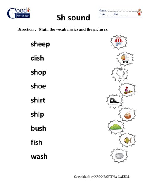 Phonics sh sound4 | PDF