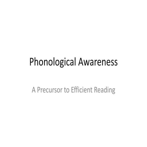 Phonological awareness | PPTX