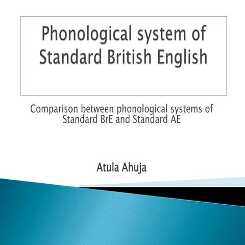 Phonological System of Standard British English | PPTX
