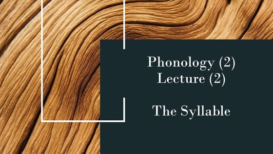 Syllable | PDF