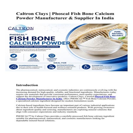 Natural Egg Shell Calcium Powder Manufacturer in India | Caltron Clays ...